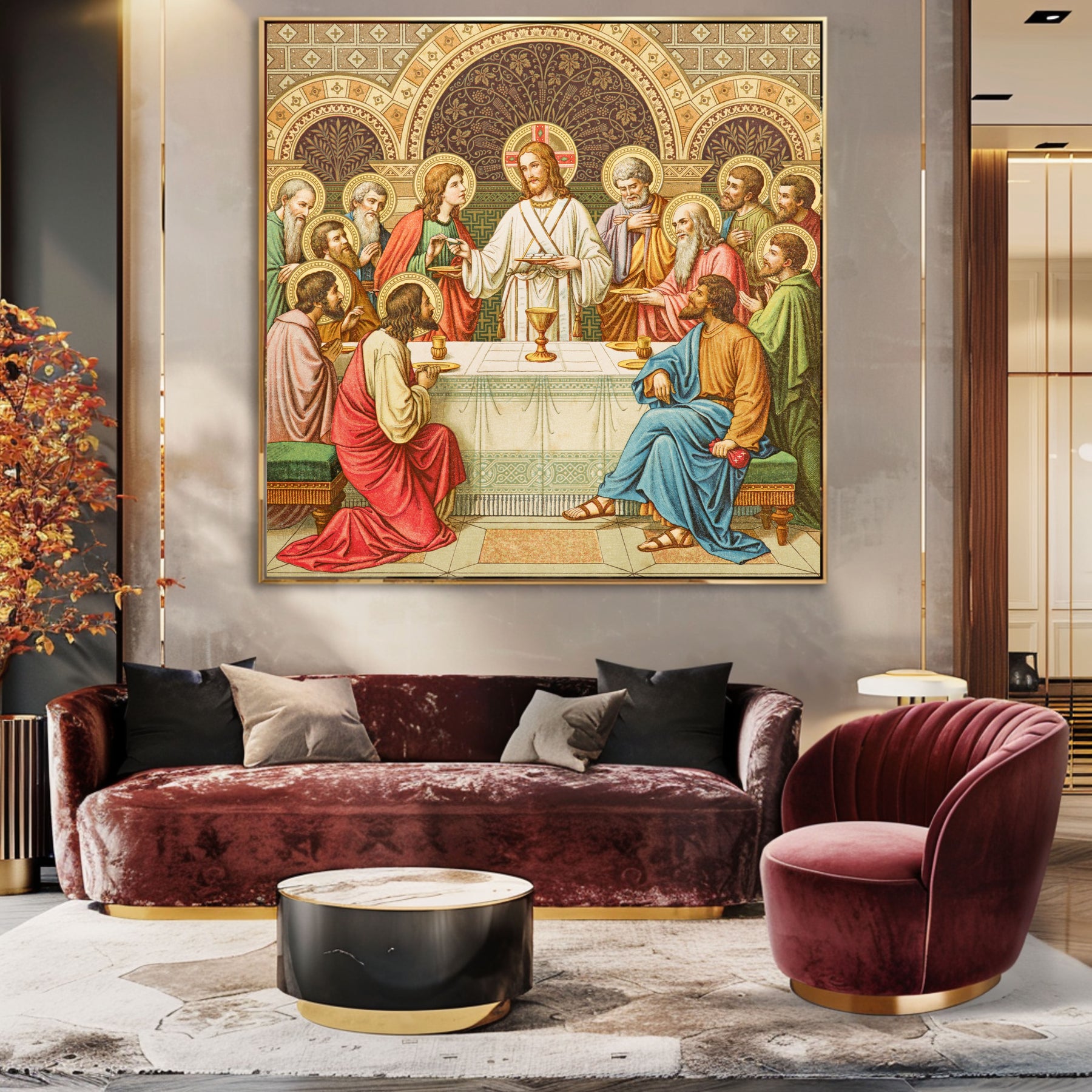 Last Supper Canvas Floater Frame – Living Words