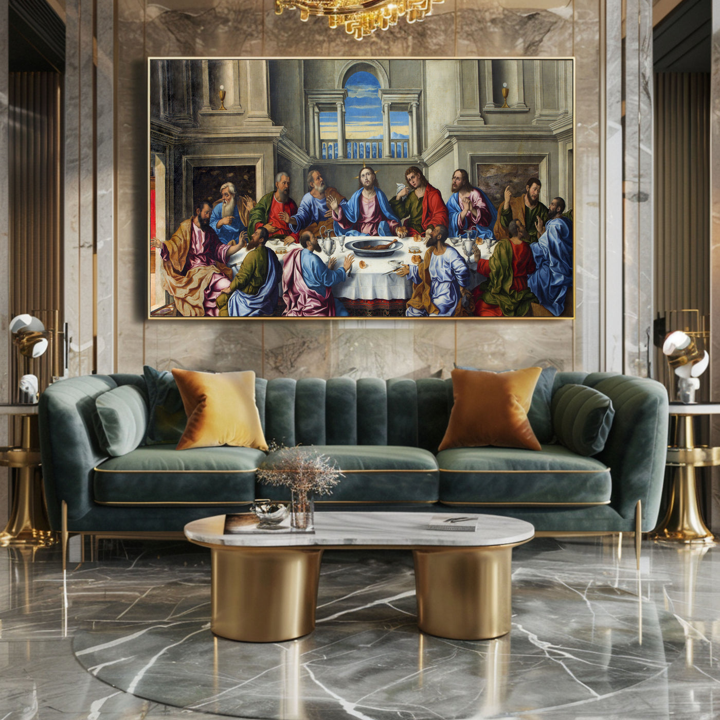 Last Supper Canvas Floater Frame – Living Words