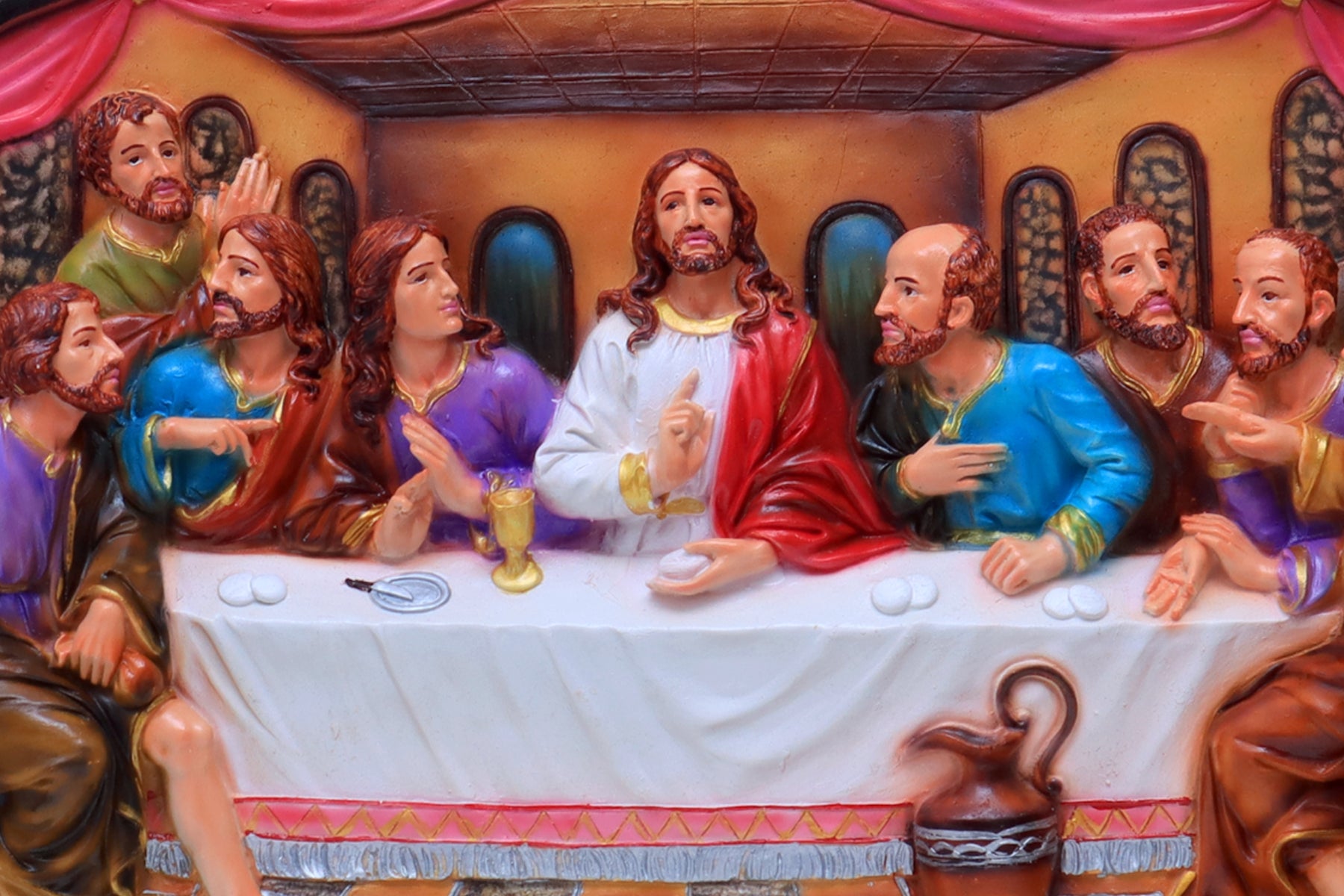 Last Supper Statue - 27 Inch | Poly Marble Material | Living Words