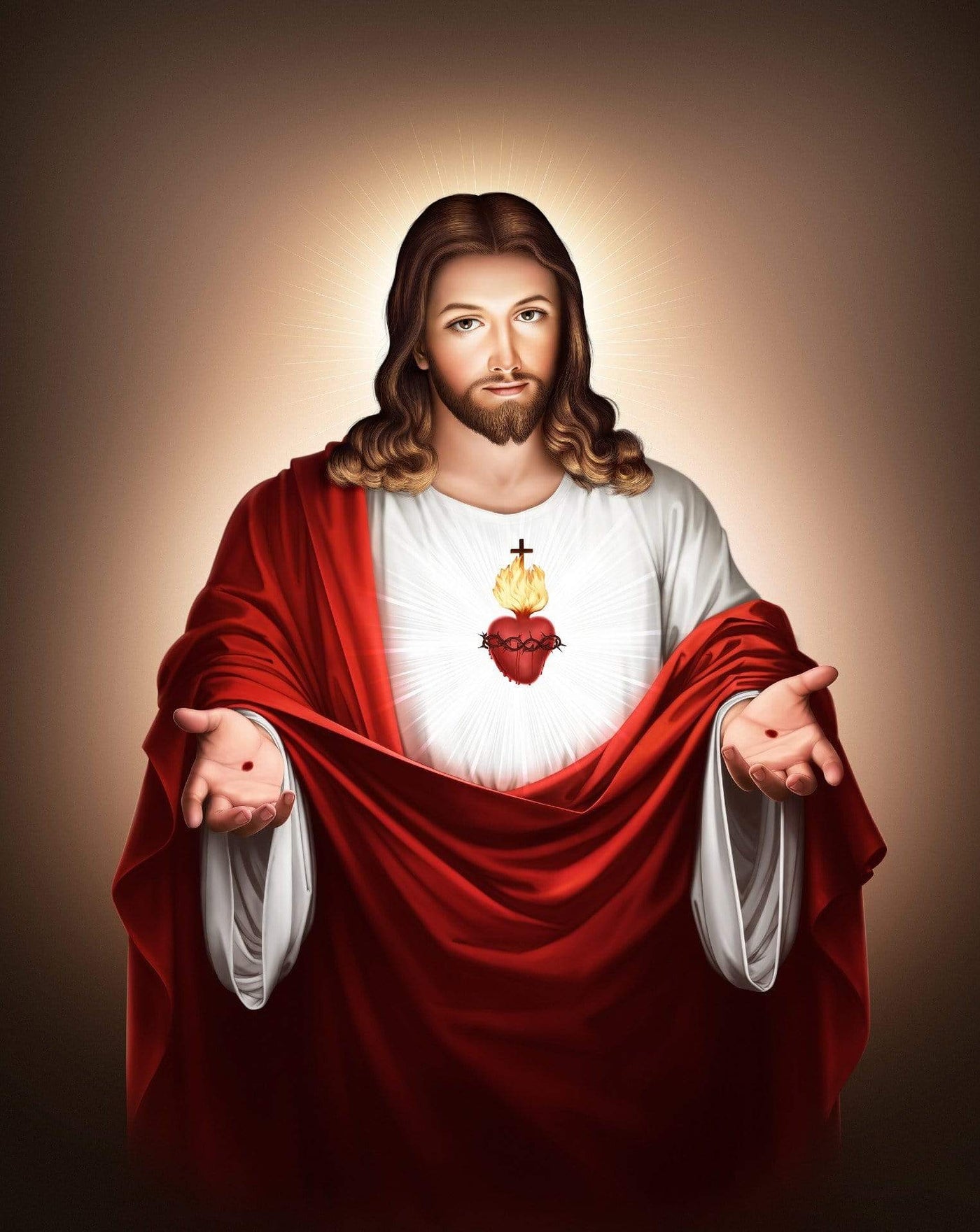 Sacred Heart Portrait - Premium Photographic Print with Designer Frame ...