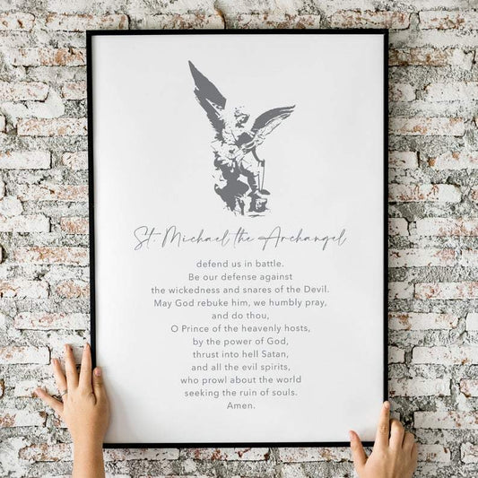 St. Michael the Archangel Prayer - Contemporary Framed Art – Living Words