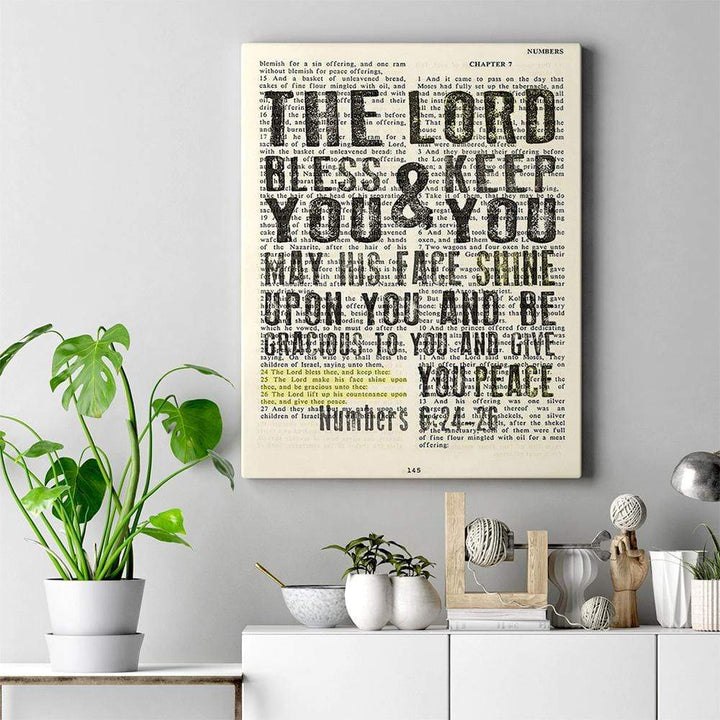 "Lord Bless You & Keep You" Wall Decor - Numbers 6:24-26 – Living Words